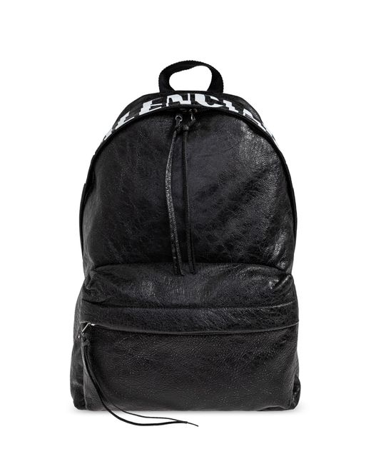 Balenciaga Leather Backpack "Arena" in Black for Men | Lyst