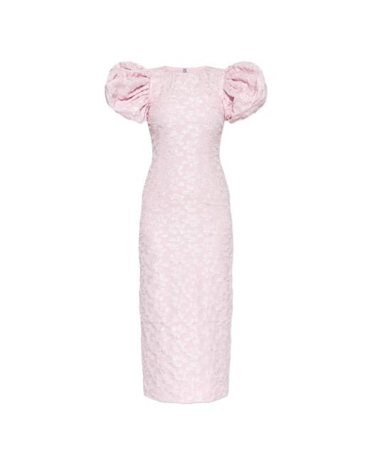 ROTATE BIRGER CHRISTENSEN Floral Motif Dress in Pink | Lyst UK