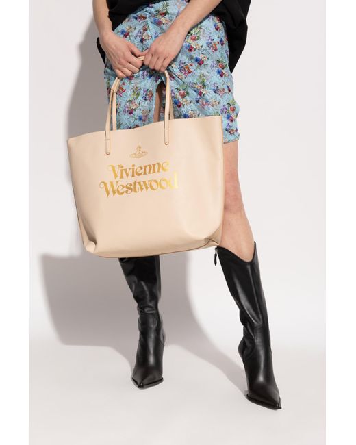 Vivienne Westwood Bag Studio Type Shopper in Black | Lyst