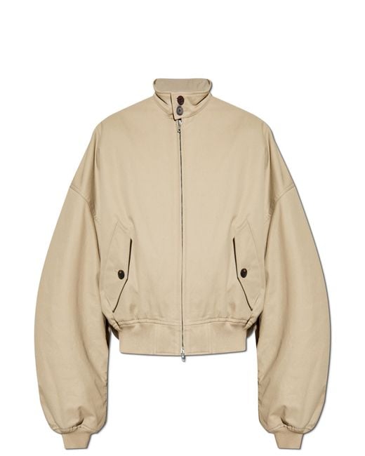 Balenciaga Insulated Jacket With Stand-up Collar, in Natural for Men | Lyst