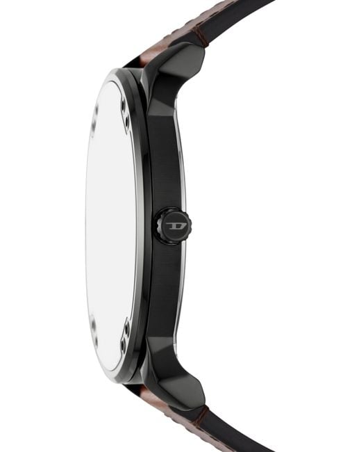 DIESEL Steel Watch "mr Daddy Slim", in Black for Men | Lyst UK