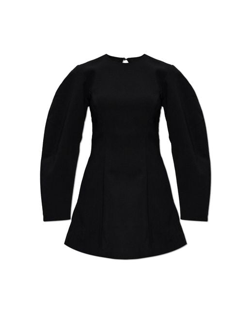 ROTATE BIRGER CHRISTENSEN Dress With Puff Sleeves in Black | Lyst UK