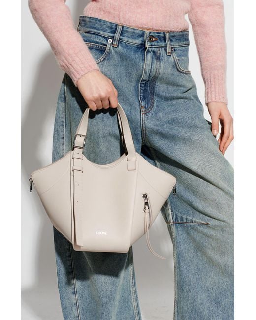 Loewe Shoulder Bag 'Hammock Flip Medium' in Natural | Lyst UK