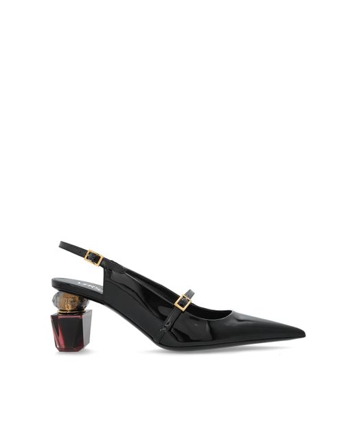 Versace High Heel Shoes in Black | Lyst