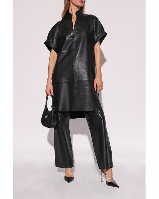 Notes Du Nord 'emma' Leather Dress in Black | Lyst