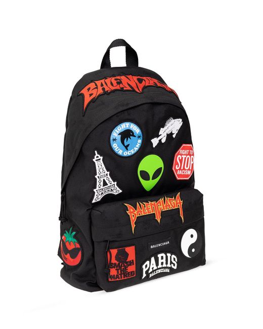 Balenciaga Backpack With Patches in Black for Men | Lyst