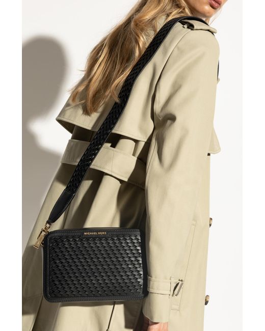 MICHAEL Michael Kors `Jet Set` Shoulder Bag in Natural | Lyst