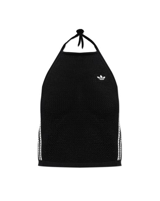 adidas Originals Top With Bare Shoulders in Black | Lyst UK