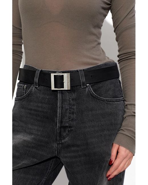 Rick Owens Leather Belt in Black | Lyst UK
