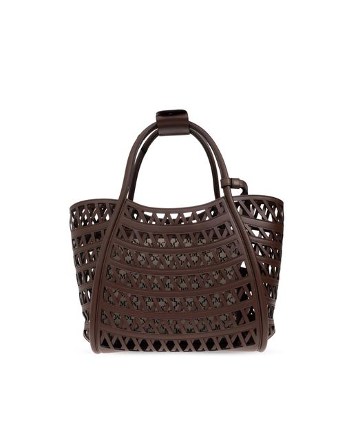 Max Mara Leather Bag in Natural | Lyst