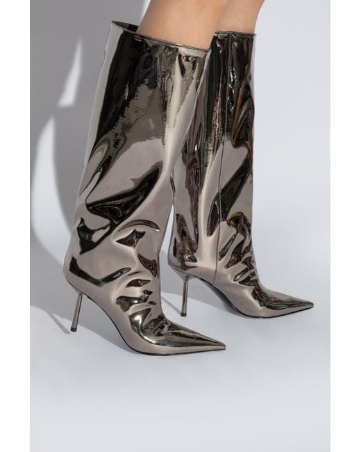 Le Silla Heeled Boots 'Bella' in Gray | Lyst