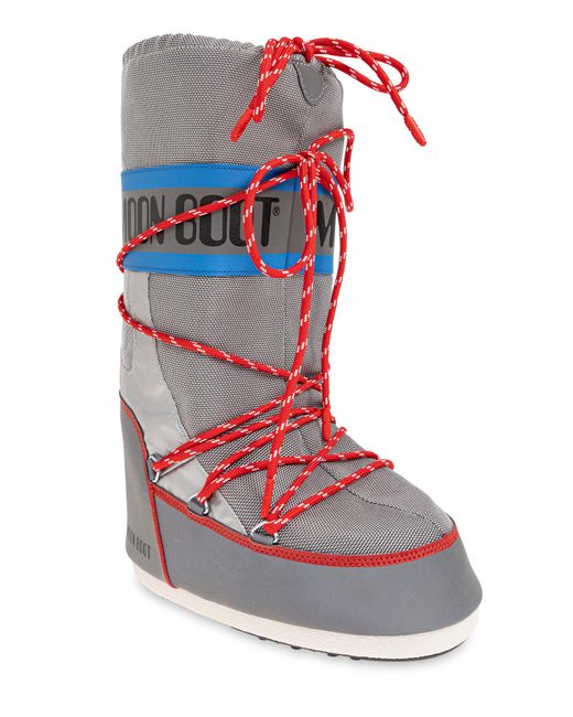 Moon Boot "Icone Space Racing" Snow Boots in Red | Lyst UK