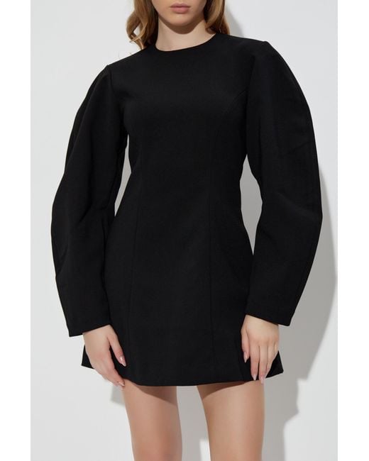 ROTATE BIRGER CHRISTENSEN Dress With Puff Sleeves in Black | Lyst UK