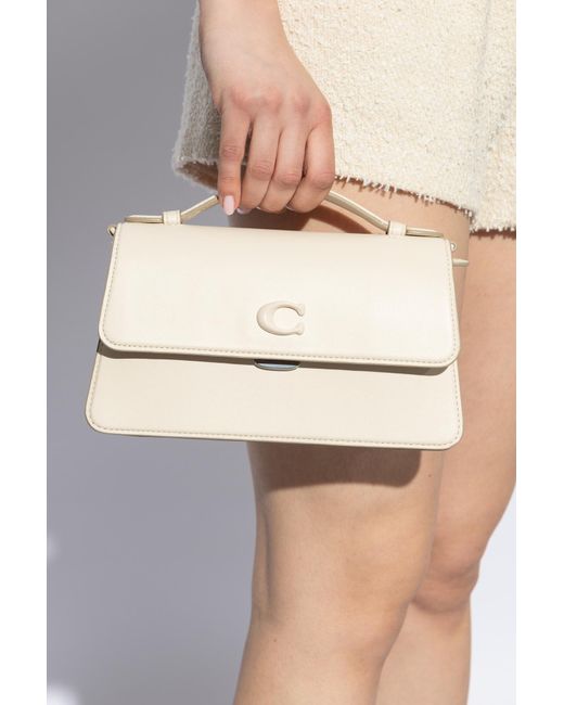 COACH Shoulder Bag 'Juno' in Natural | Lyst