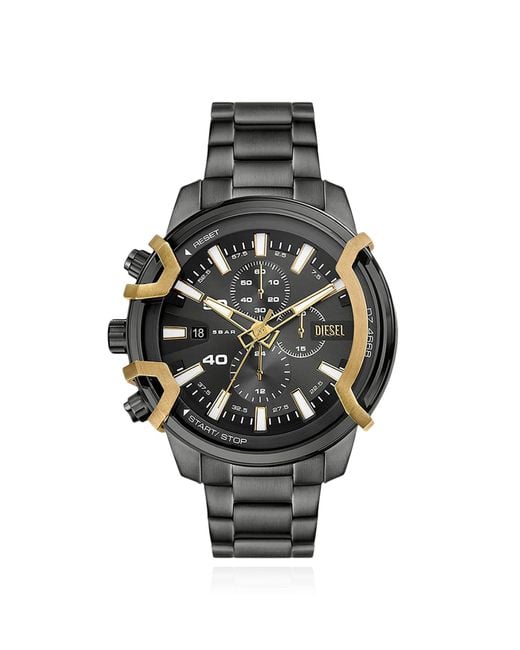 DIESEL Steel "griffed" Watch, in Black for Men | Lyst UK