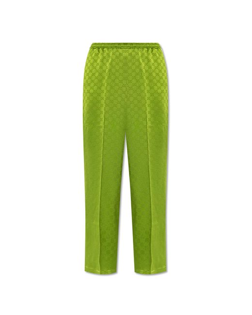 Gucci Pants With Monogram, ' in Green | Lyst UK