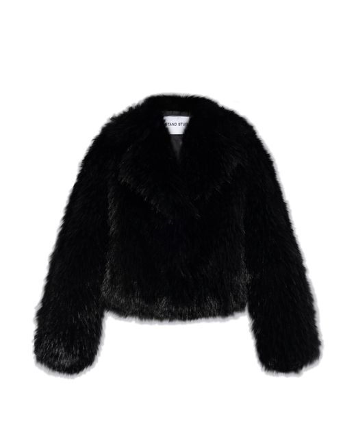 Stand Studio Samara Faux Fur in Black | Lyst
