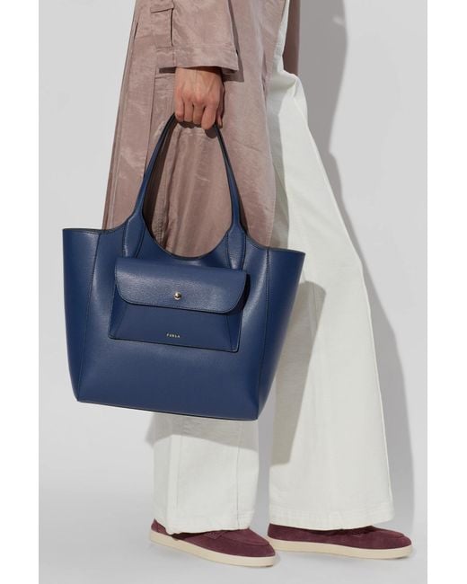 Furla "Lea Medium" Shopper Bag in Blue | Lyst