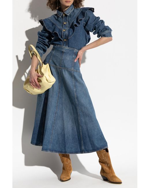 Ulla Johnson Denim Jacket The Mathilde in Blue | Lyst