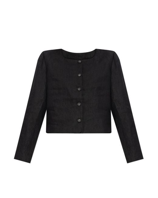 Posse Linen Jacket "Emma" in Black | Lyst UK