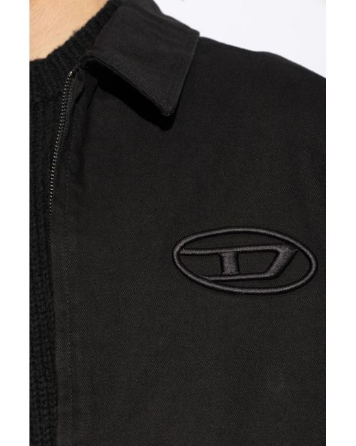 DIESEL Jacket With 'J-Taylor-Bleach' Logo in Black for Men | Lyst UK