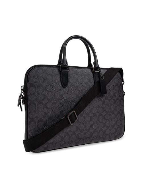 COACH Briefcase With Monogram, in Black for Men | Lyst UK
