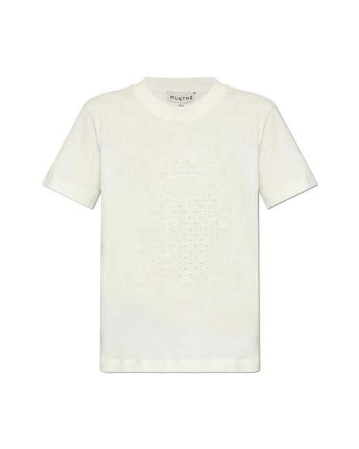 Munthe T-Shirt With 'Fenella' Logo in White | Lyst Australia