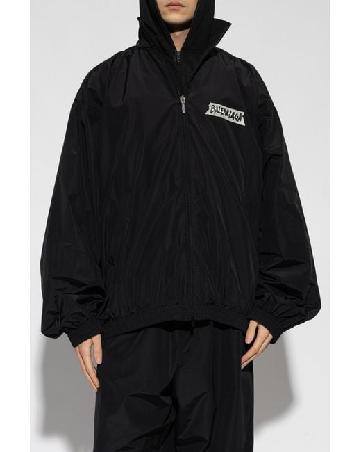 Balenciaga Jacket With Logo in Black for Men | Lyst UK