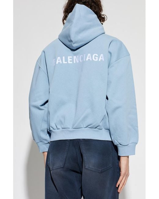 Balenciaga Sweatshirt With Embroidered Logo in Blue for Men | Lyst UK