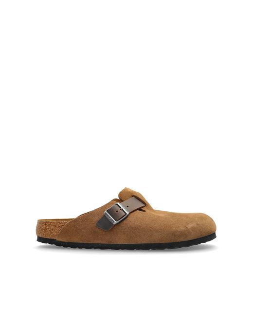 Birkenstock Boston Vl/Shearling Slides in White for Men | Lyst