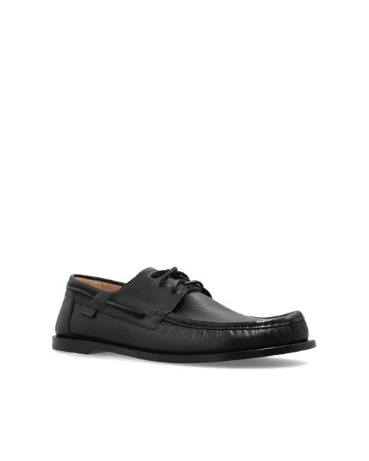 Loewe Shoes Campo Type Boat Shoe in Black for Men | Lyst