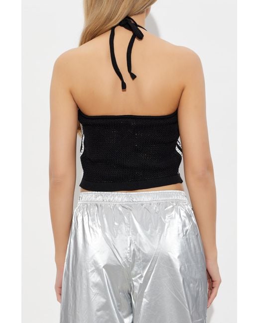 adidas Originals Top With Bare Shoulders in Black | Lyst UK