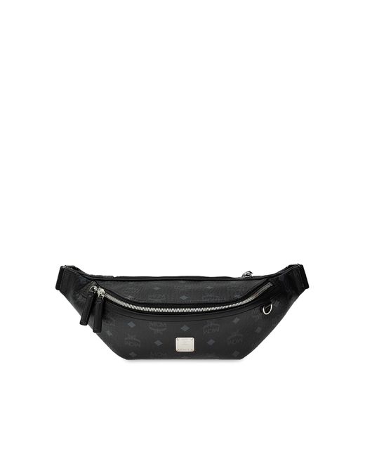 MCM Logo Belt Bag in Blue | Lyst