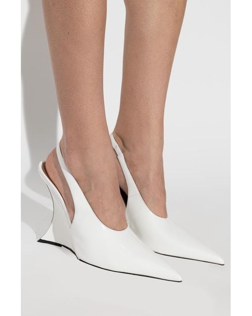 Paris Texas Wedge Heel Shoes 'Nina' in White | Lyst UK