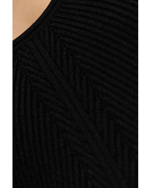 GAUGE81 Ribbed Racerback Bodysuit in Black | Lyst