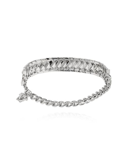 Versace Necklace With Medusa Head Motif in Black | Lyst