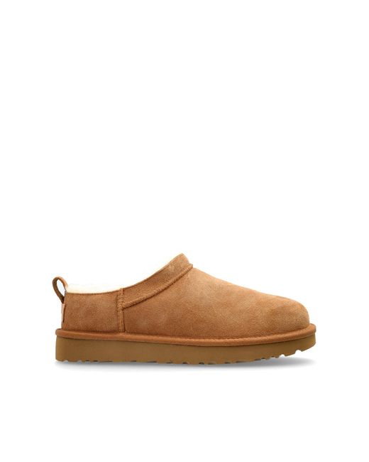UGG Classic Micro Slides in Natural | Lyst