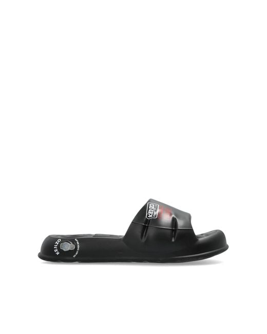 KENZO Rubber Slippers in Black for Men | Lyst