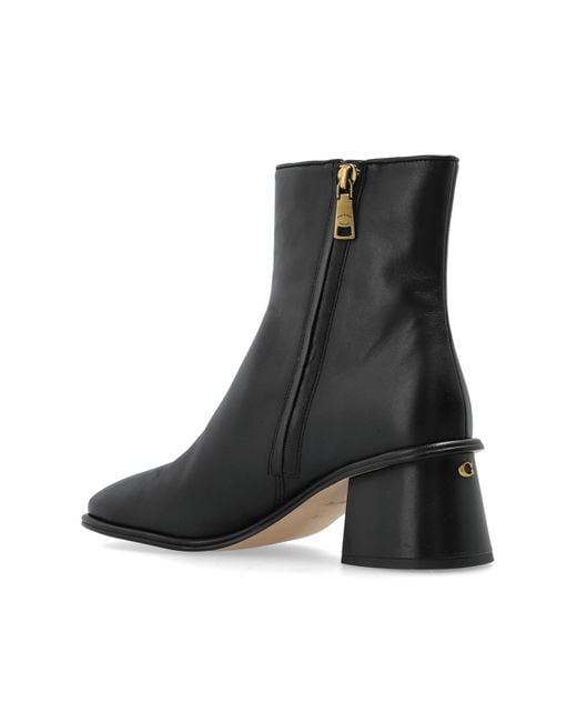 COACH Heeled Ankle Boots Gigi in Black | Lyst