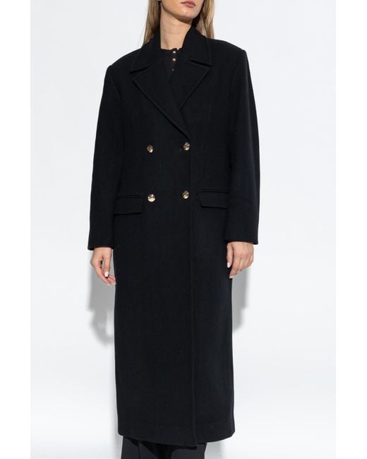 Anine Bing Wool Coat Raleigh in Black | Lyst
