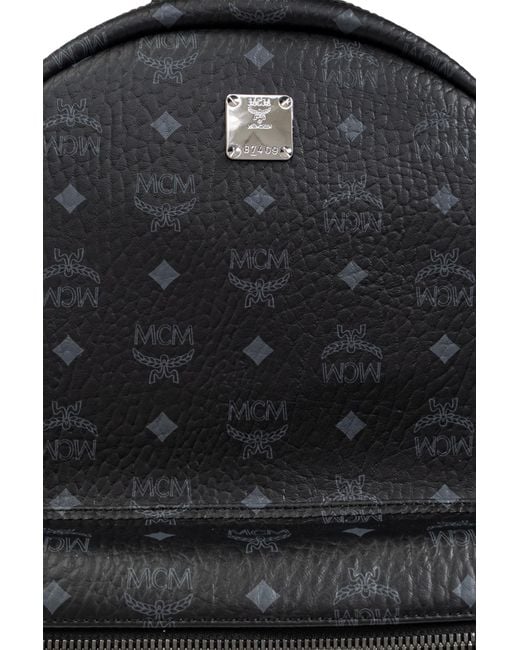 MCM Backpack With Logo in Black for Men | Lyst