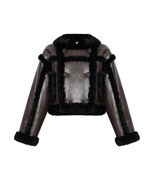 Stand Studio Faux Fur Jacket Kristy in Black | Lyst