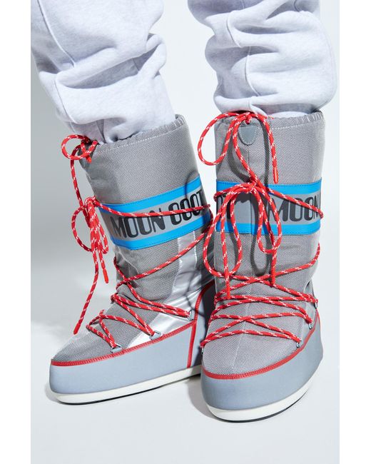 Moon Boot Snow Boots 'Mb Icon Space Racing' in Blue for Men | Lyst UK