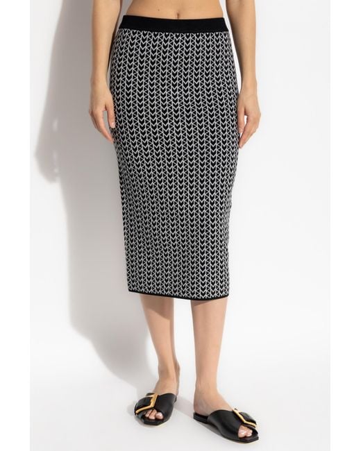 MICHAEL Michael Kors Monogram Skirt in Black | Lyst