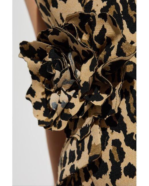 ROTATE BIRGER CHRISTENSEN Animal Print Dress in Natural | Lyst UK