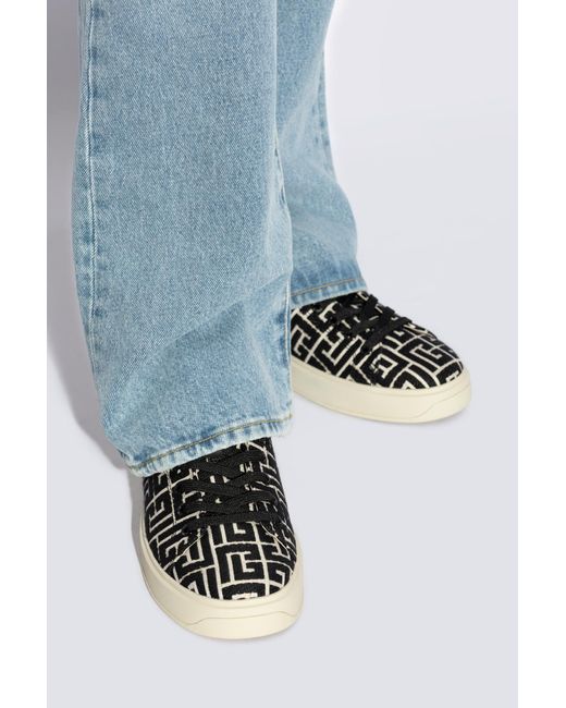Balmain B-Court Sneakers in Blue | Lyst