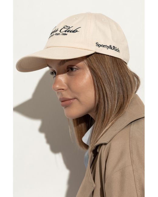 Sporty & Rich Cap From The 'Riviera' Collection in Natural | Lyst UK