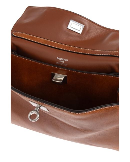 Balenciaga 'Rodeo Small' Shoulder Bag in Brown | Lyst UK