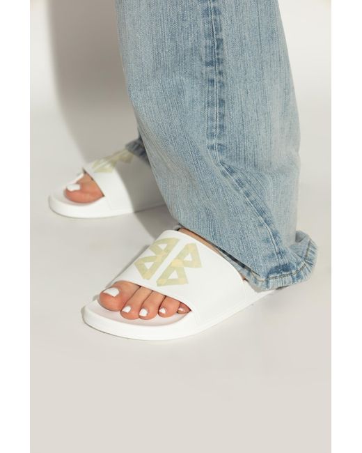Balenciaga Rubber Slides 'Pool' in Blue | Lyst
