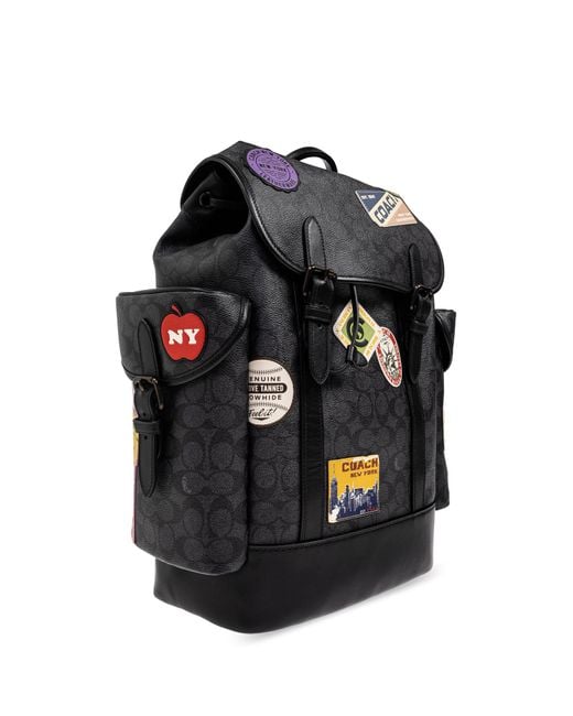 COACH Backpack With Colorful Patches in Black for Men | Lyst